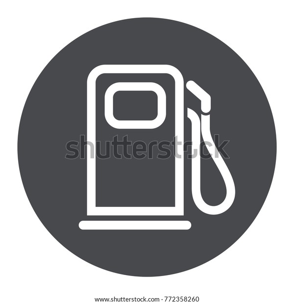 Illustration Fuel Pump Circle Grey Icon Stock Vector (Royalty Free ...