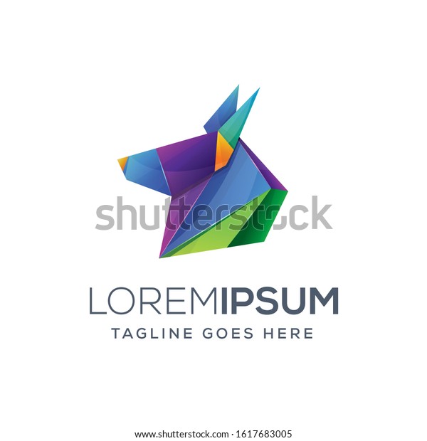 Illustration Fullcolor Wolf Logo This Design Stock Vector (Royalty Free ...