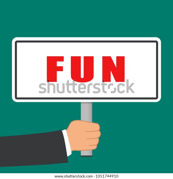 Illustration Fun Word Sign Flat Concept Stock Vector (Royalty Free ...
