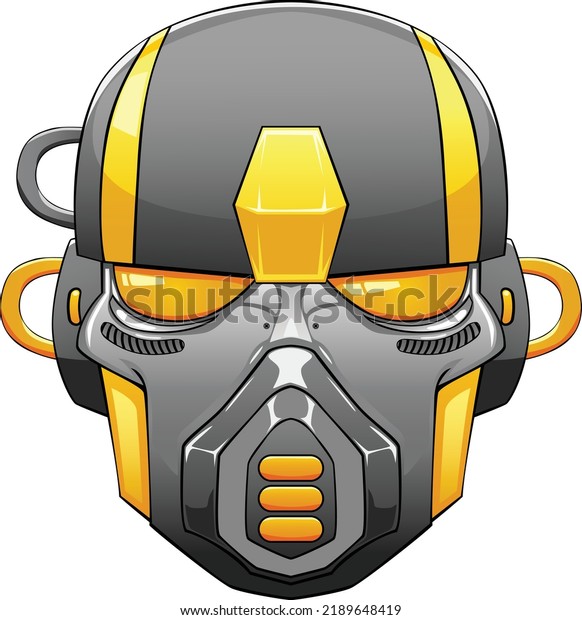 Illustration Futuristic Robot Head Stock Vector (Royalty Free ...
