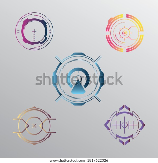 Illustration Futuristic Target Aim Stock Vector (Royalty Free ...