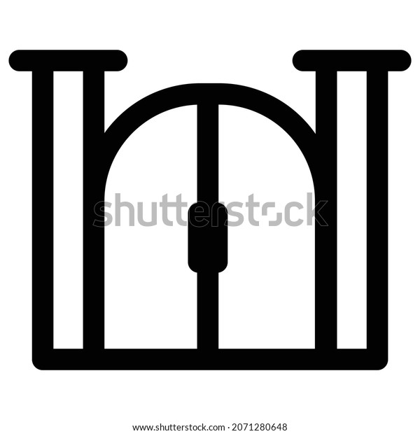 Illustration Gate Symbol Place Various Services Stock Vector (Royalty ...