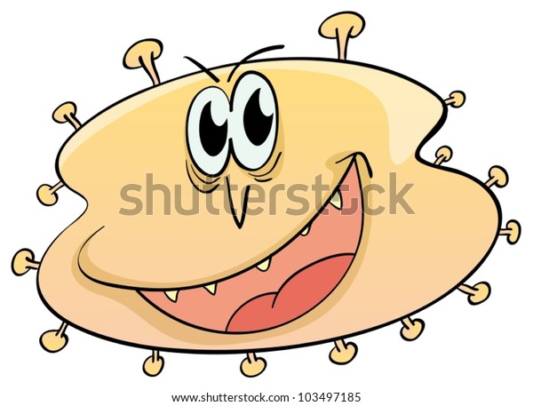 Illustration Germ Bug On White Stock Vector (Royalty Free) 103497185