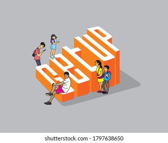 4 Getup Typography Images, Stock Photos & Vectors | Shutterstock