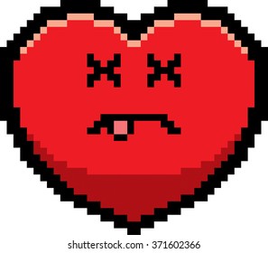 Illustration Ghost Looking Dead 8bit Cartoon Stock Vector (Royalty Free ...