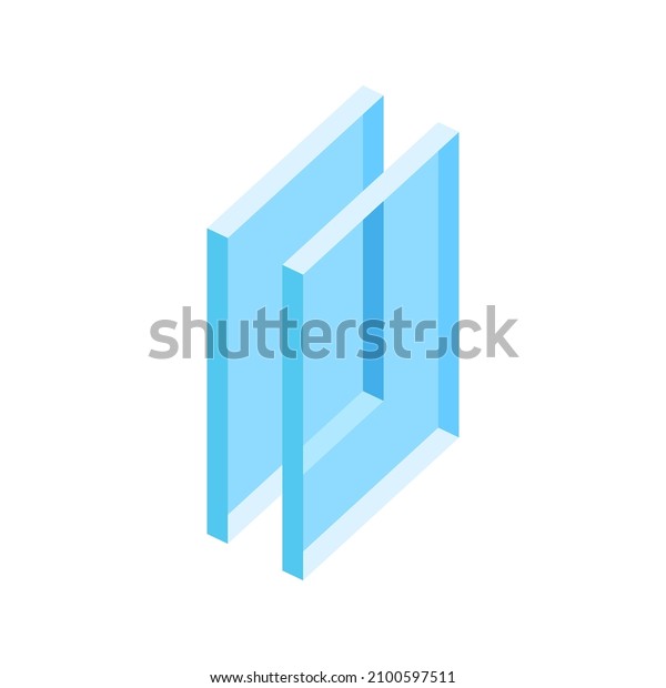 Illustration Glass Layers Cross Section Double Stock Vector (Royalty ...