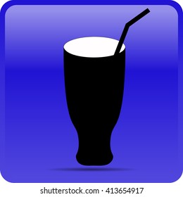 Illustration Glass Straw Stock Vector (Royalty Free) 413654917 ...