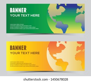 Illustration Globe Banner Background Stock Vector (Royalty Free ...