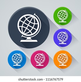 Illustration Globe Circle Icons Shadow Stock Vector (Royalty Free ...