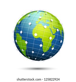 Illustration Globe World Wide Connectivity On Stock Vector (Royalty ...