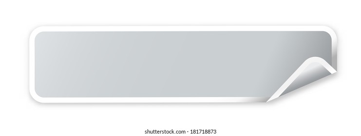 Illustration Glossy Rectangle Template Fold Corner Stock Vector ...