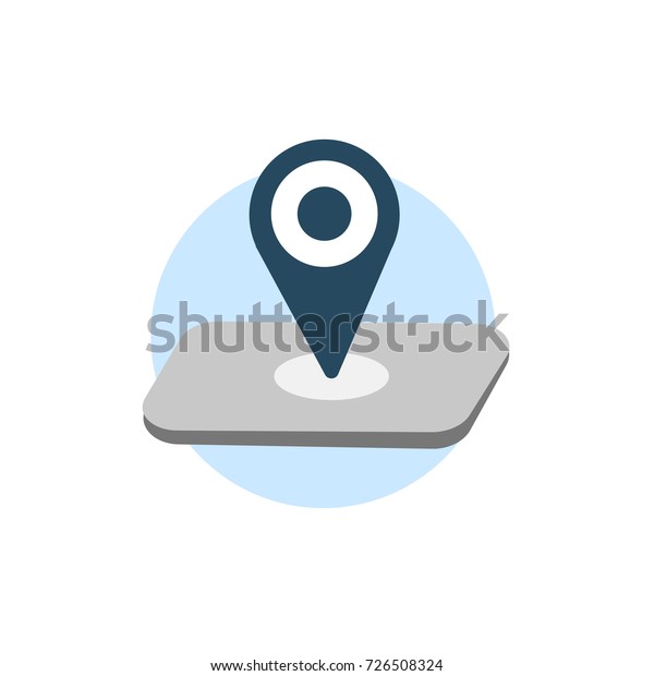 Illustration Gps Tag Icon Stock Vector (Royalty Free) 726508324 ...