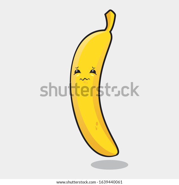 Illustration Graphic Vector Banana Sad Expression Stock Vector (Royalty ...