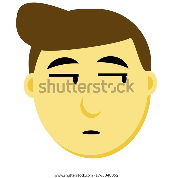Illustration Graphic Vector Divert Face Man Stock Vector (Royalty Free ...