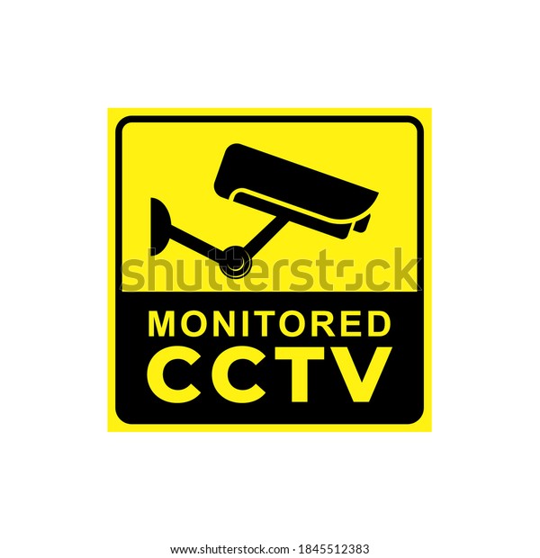 Illustration Graphic Vector Warning Sticker Cctv Stock Vector (Royalty ...