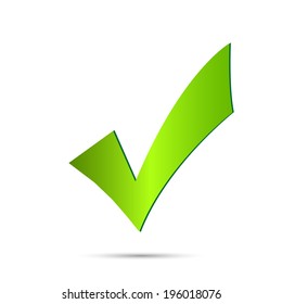 Illustration Green Checkmark Isolated On White Stock Vector (Royalty ...