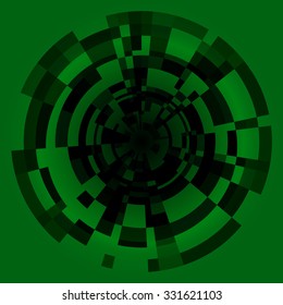 Illustration Green Fragmented Circle Stock Vector (Royalty Free ...