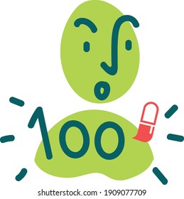 Illustration Green Human Icon Vector Stock Vector (Royalty Free ...