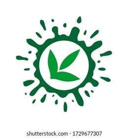 Illustration Green Leaf Splash Stock Vector (Royalty Free) 1729677307 ...