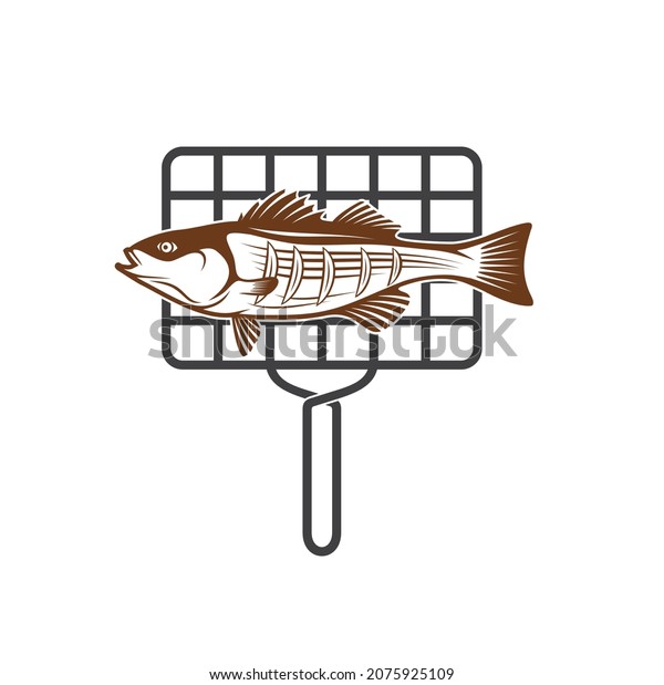 Illustration Grilled Fish Vector Art Stock Vector (Royalty Free ...