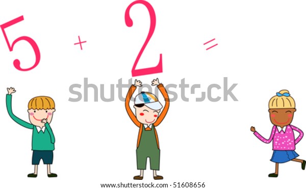 Illustration Group School Kids Math Stock Vector (Royalty Free ...