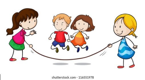 Illustration Group Skipping Stock Vector (Royalty Free) 116551978 ...