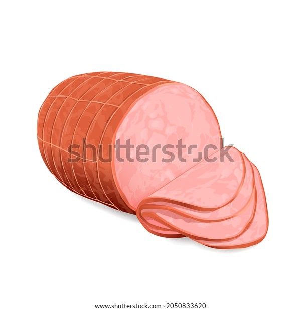 Illustration Ham On White Background Stock Vector (Royalty Free ...