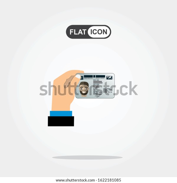 Illustration Hand Holding Id Card Vector Stock Vector (Royalty Free ...