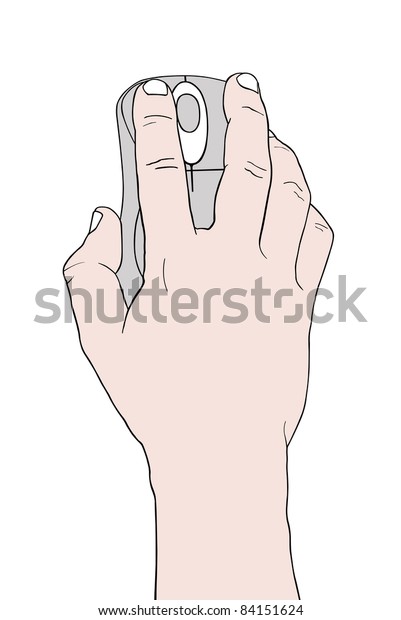 Illustration Hand Holding Mouse Stock Vector (Royalty Free) 84151624 ...