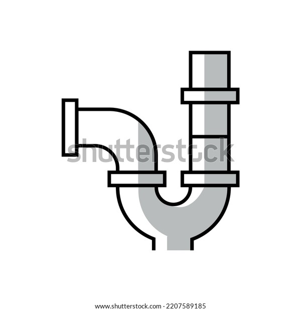 Illustration Hand Holding Pipe Sewer Pipe Stock Vector (Royalty Free ...