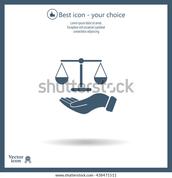 Illustration Hand Holding Scale Stock Vector (Royalty Free) 438471511 ...