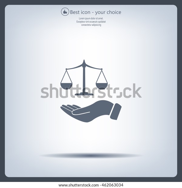 Illustration Hand Holding Weighing Scale Scales Stock Vector (Royalty ...