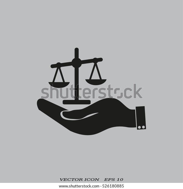 Illustration Hand Holding Weighing Scale Scales Stock Vector (Royalty ...
