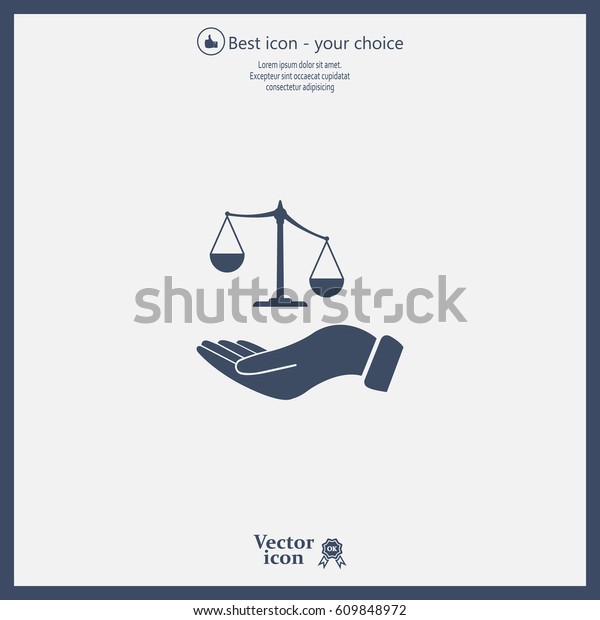 Illustration Hand Holding Weighing Scale Scales Stock Vector (Royalty ...