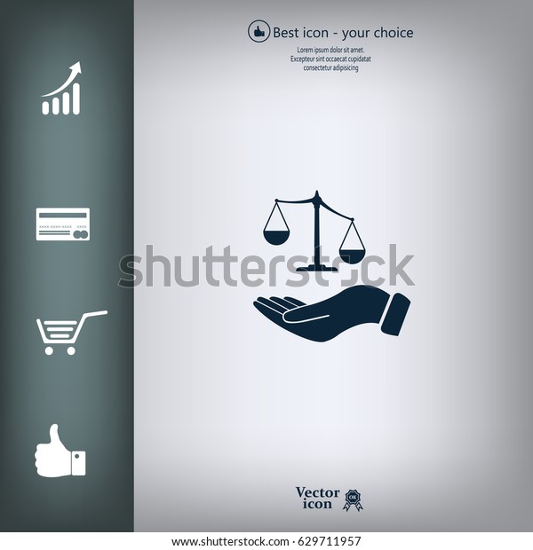 Illustration Hand Holding Weighing Scale Scales Stock Vector (Royalty ...
