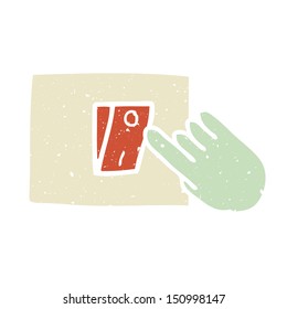 Illustration Hand Press Switch On Wall Stock Vector (Royalty Free ...