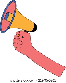 Illustration Hand Speaker Summer Color Stock Vector (Royalty Free ...