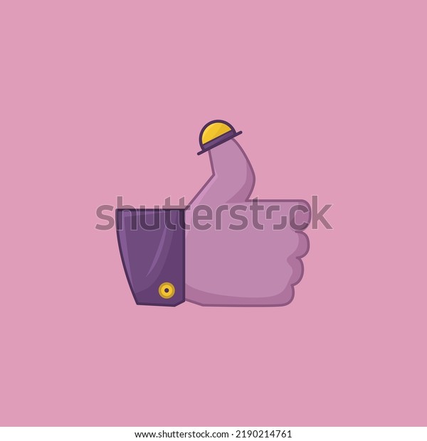 Illustration Hand Thumbs On Cute Stub Stock Vector (Royalty Free ...