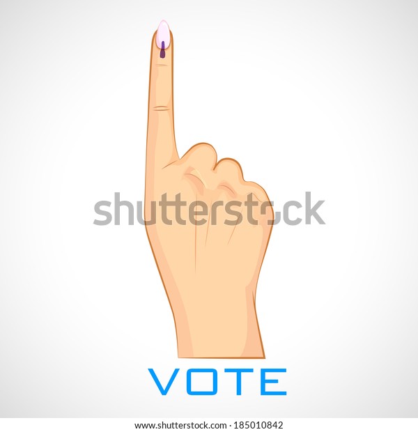 Illustration Hand Voting Sign India Stock Vector (Royalty Free) 185010842