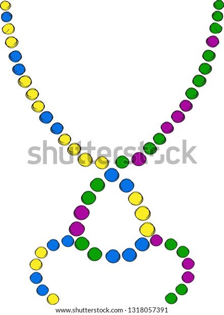 Illustration Handdrawn Beads Print Vector Stock Vector (Royalty Free ...