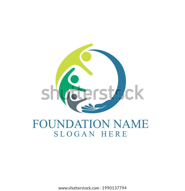 Illustration Hands Supporting Helpless Logo Template Stock Vector ...