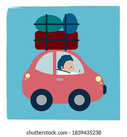 Illustration Happy Driver Stock Vector (Royalty Free) 1839435238 ...