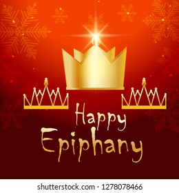 Illustration Happy Epiphany Background Stock Vector (Royalty Free ...