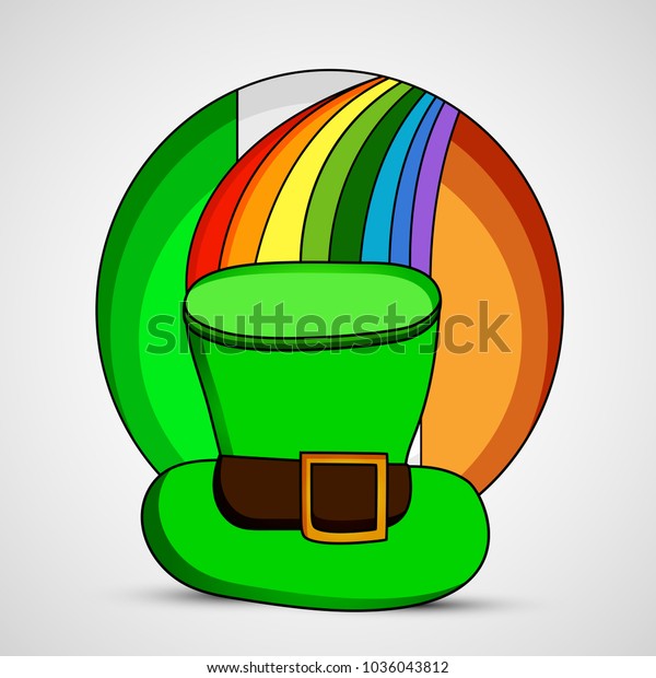 Illustration Hat Rainbow Ireland Flag St Stock Vector (Royalty Free ...