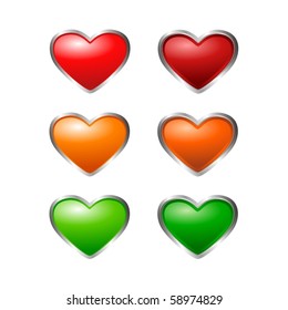 Illustration Heart Shaped Buttons Stock Vector (Royalty Free) 58974829 ...