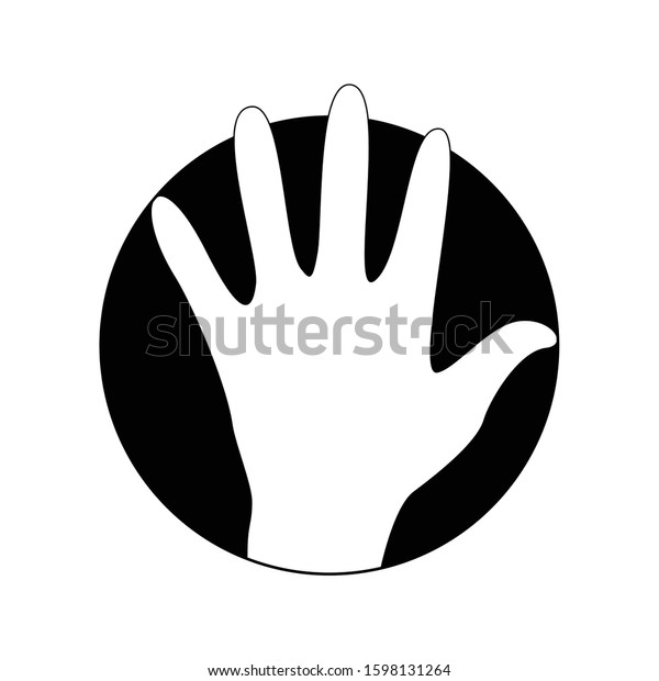 Illustration Hello Hi Hand Gesture Pose Stock Vector (Royalty Free ...