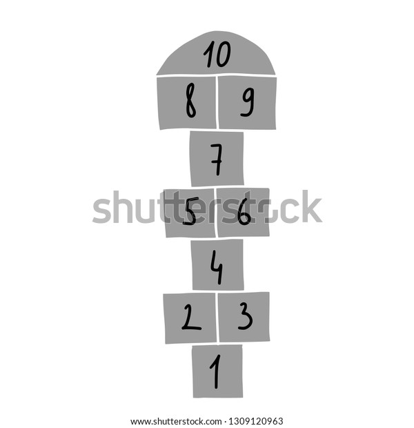 Illustration Hopscotch Game Vector Concept Design Stock Vector (Royalty ...