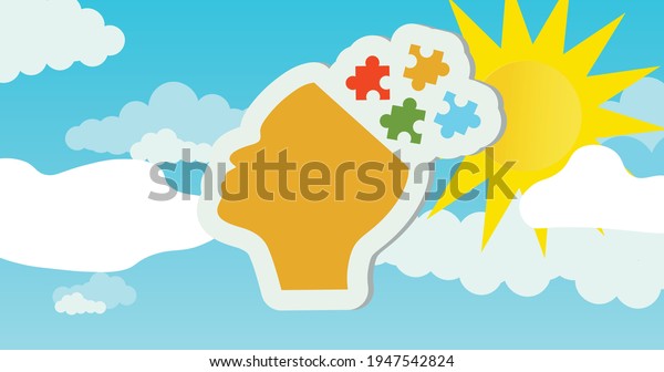 Illustration Human Brain Formed Autism Awareness Stock Vector (Royalty ...