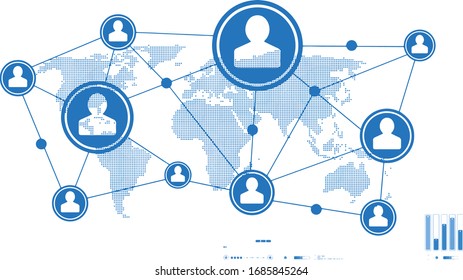 Illustration Human Communication Over World Stock Vector (Royalty Free ...