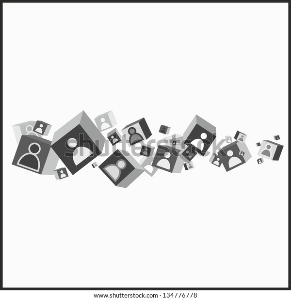 Illustration Human Connecting Stock Vector (Royalty Free) 134776778 ...